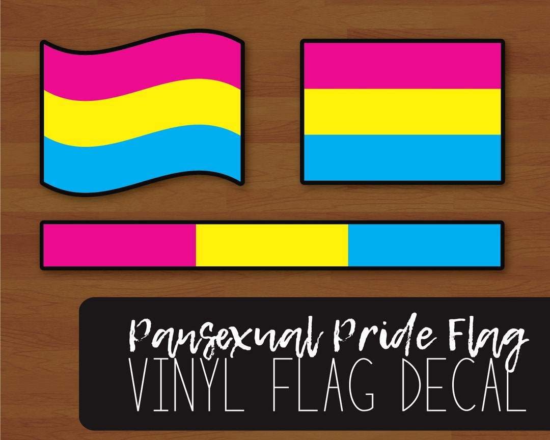 Pansexual Pride Flag Decal Pan Pride Flag Layered Vinyl - Etsy
