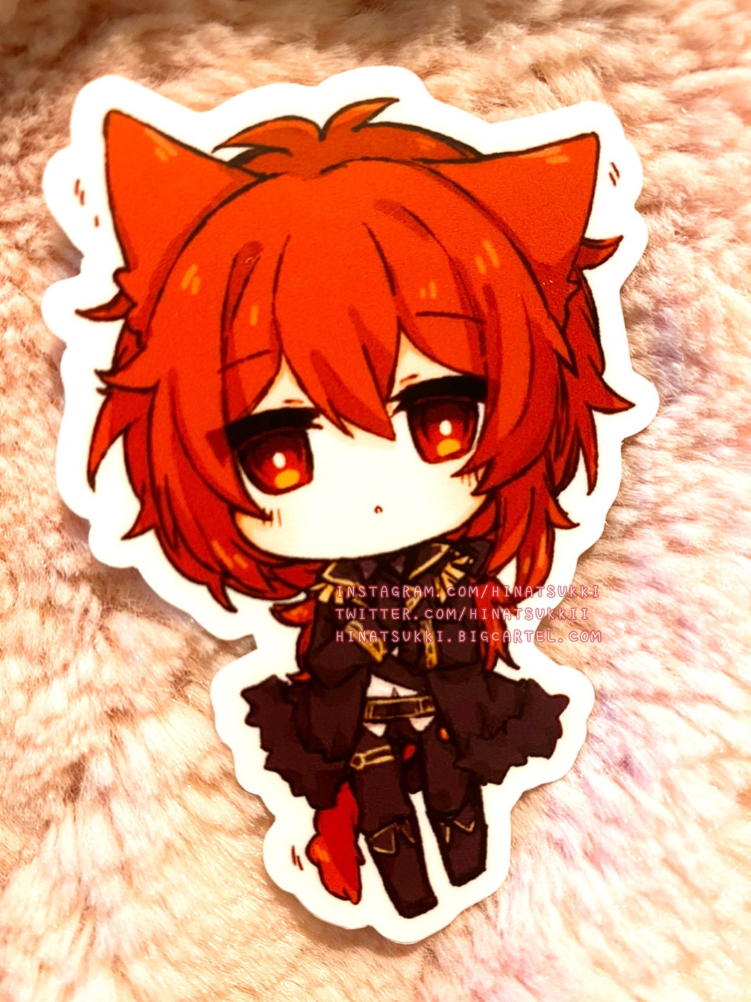 Genshin Impact: Diluc Vinyl Sticker 3 Inch Waterproof - Etsy