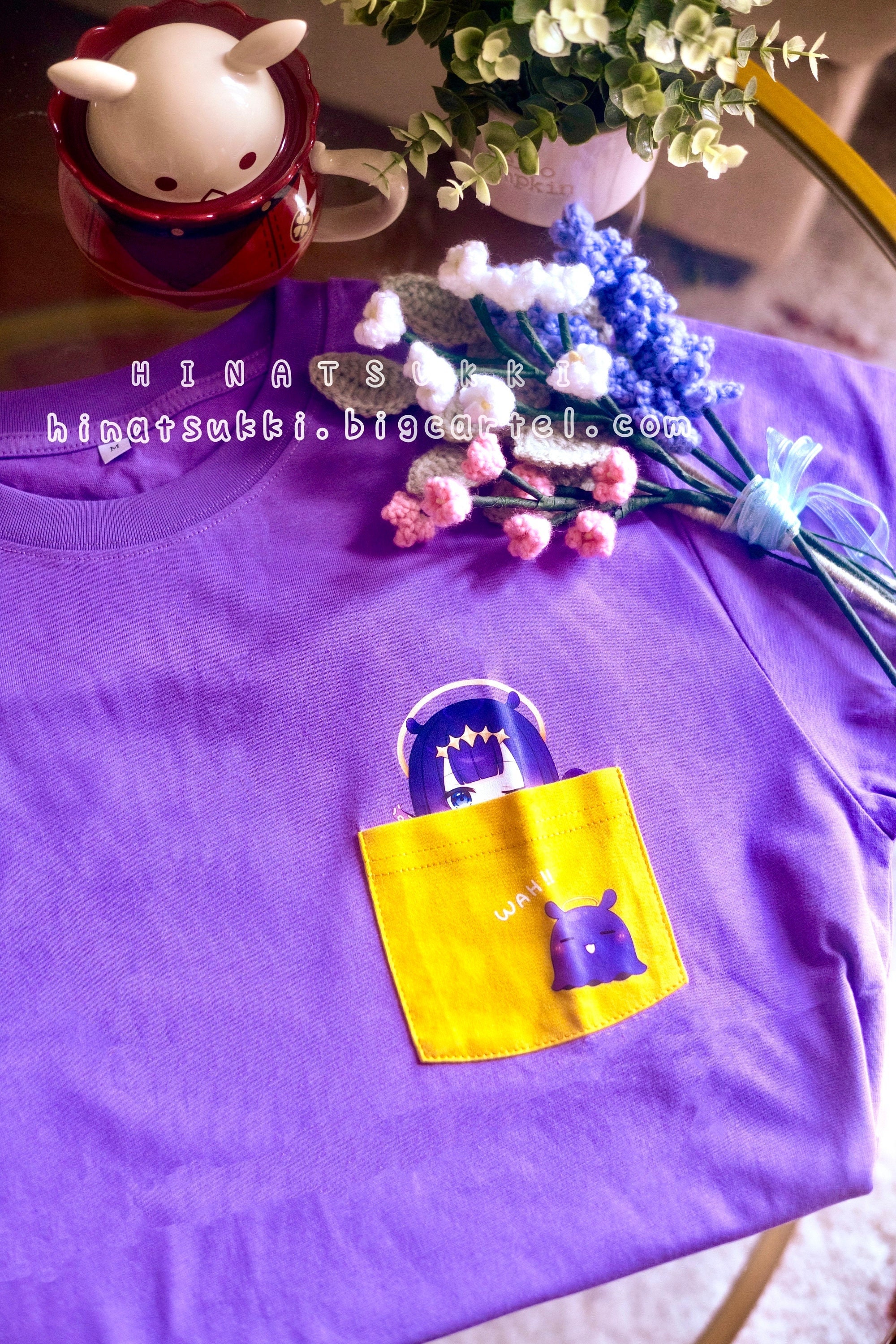 Holoen: Ninomae Inanis Pocket T-shirt Size S~3XL Hololive English ...