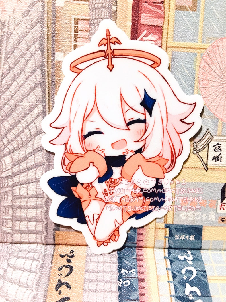 Genshin Impact Paimon VINYL STICKER 3Inch waterproof | Etsy