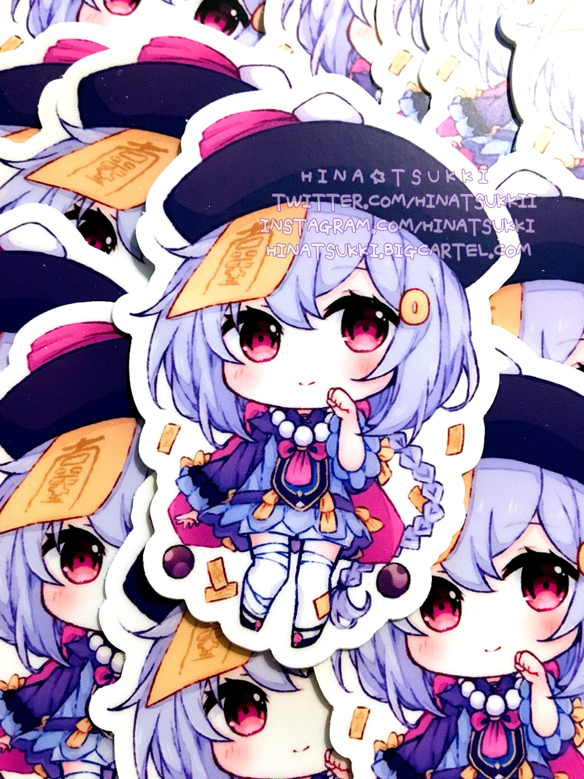 Genshin Impact Keqing VINYL STICKER Qiqi impermeable - Etsy España