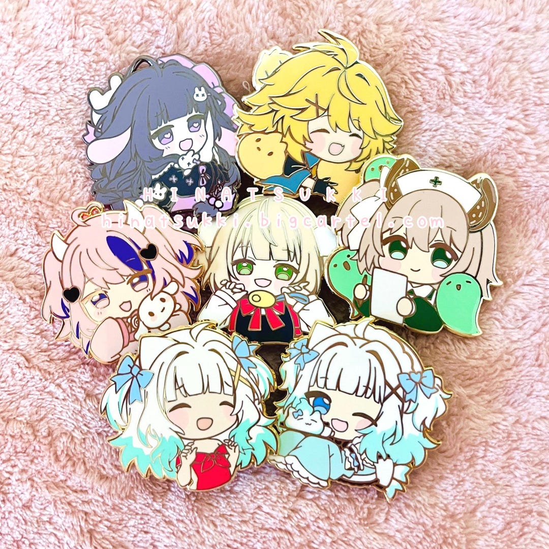 Vtuber Enamel Pins: 1.75 Inch ~ 2 Inch [indie Vtuber] - Etsy