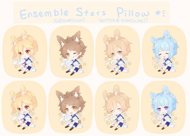 Ensemble Stars Enstars Pillow Plushie Rabbits Unit Double | Etsy