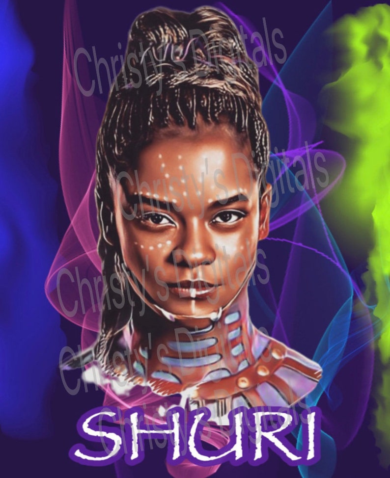Shuri, Black Panther, Wakanda Forever, Digital Image JPG, PDF, PNG ...