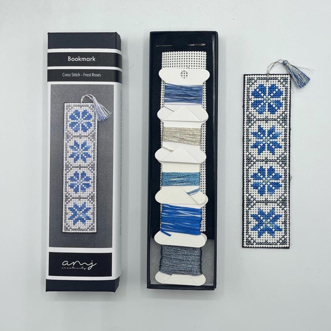 Frost Roses Cross Stitch Bookmark Kit - Etsy