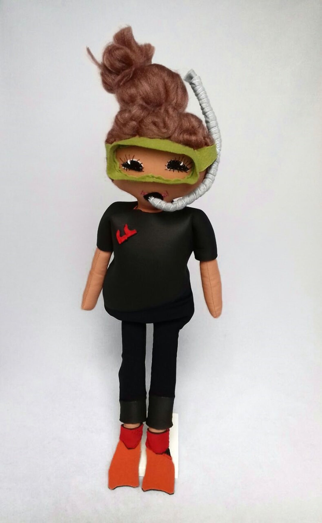 Diver Rag Doll, With Neoprene, Handmade, 40cm - Etsy