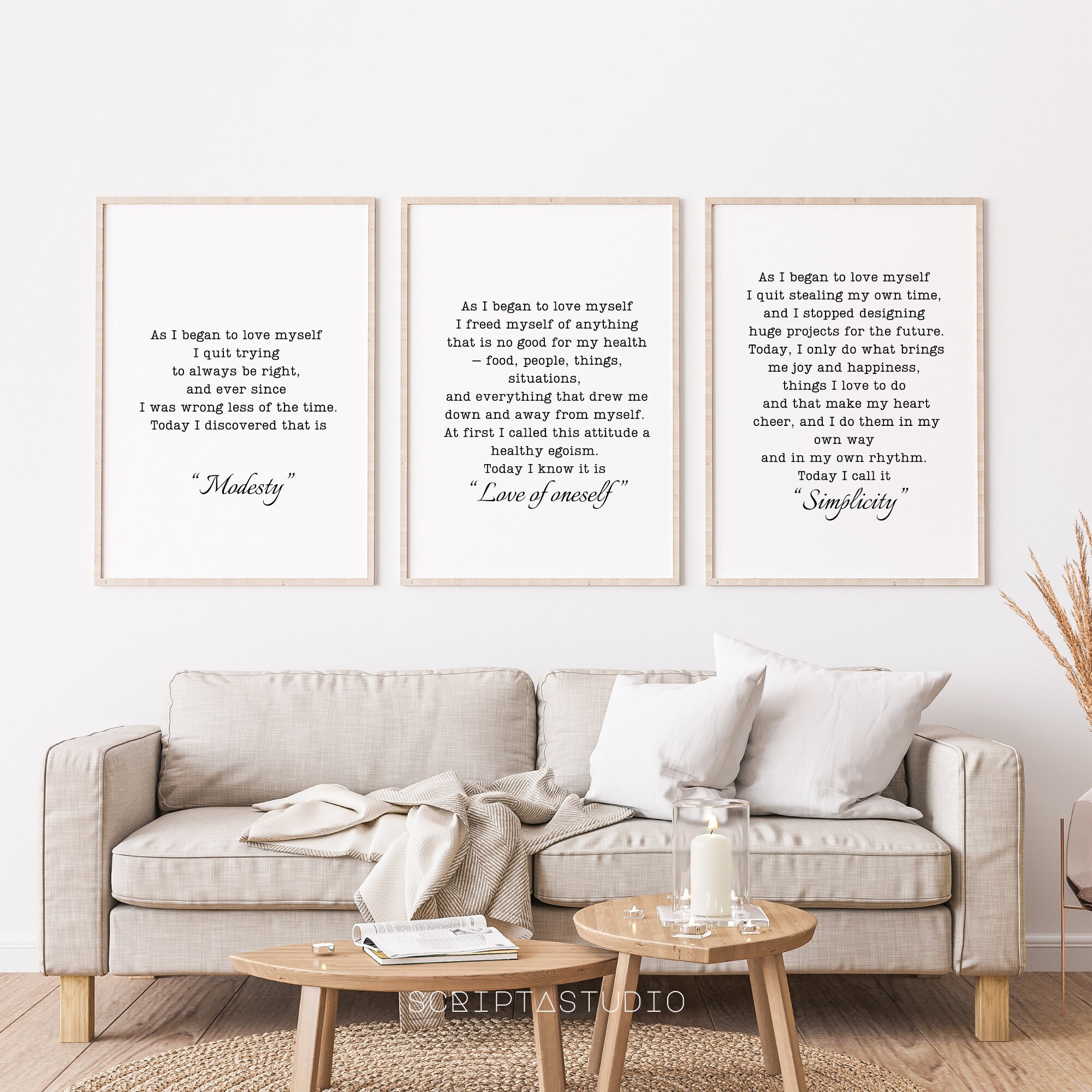 Set 10 Life Poem Print Charlie Chaplin Quote as I Began to | Etsy