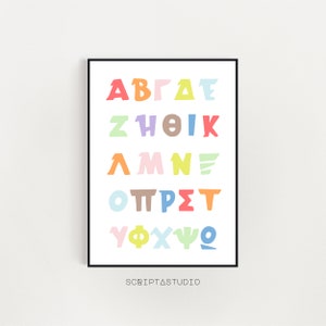 Greek Educational Set of 6 Posters, Greek School Wall, Nursery Wall ...