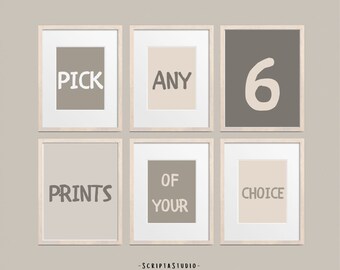 Pick Your Own Set of 6 Pick Any 6 Custom Gallery Wall - Etsy