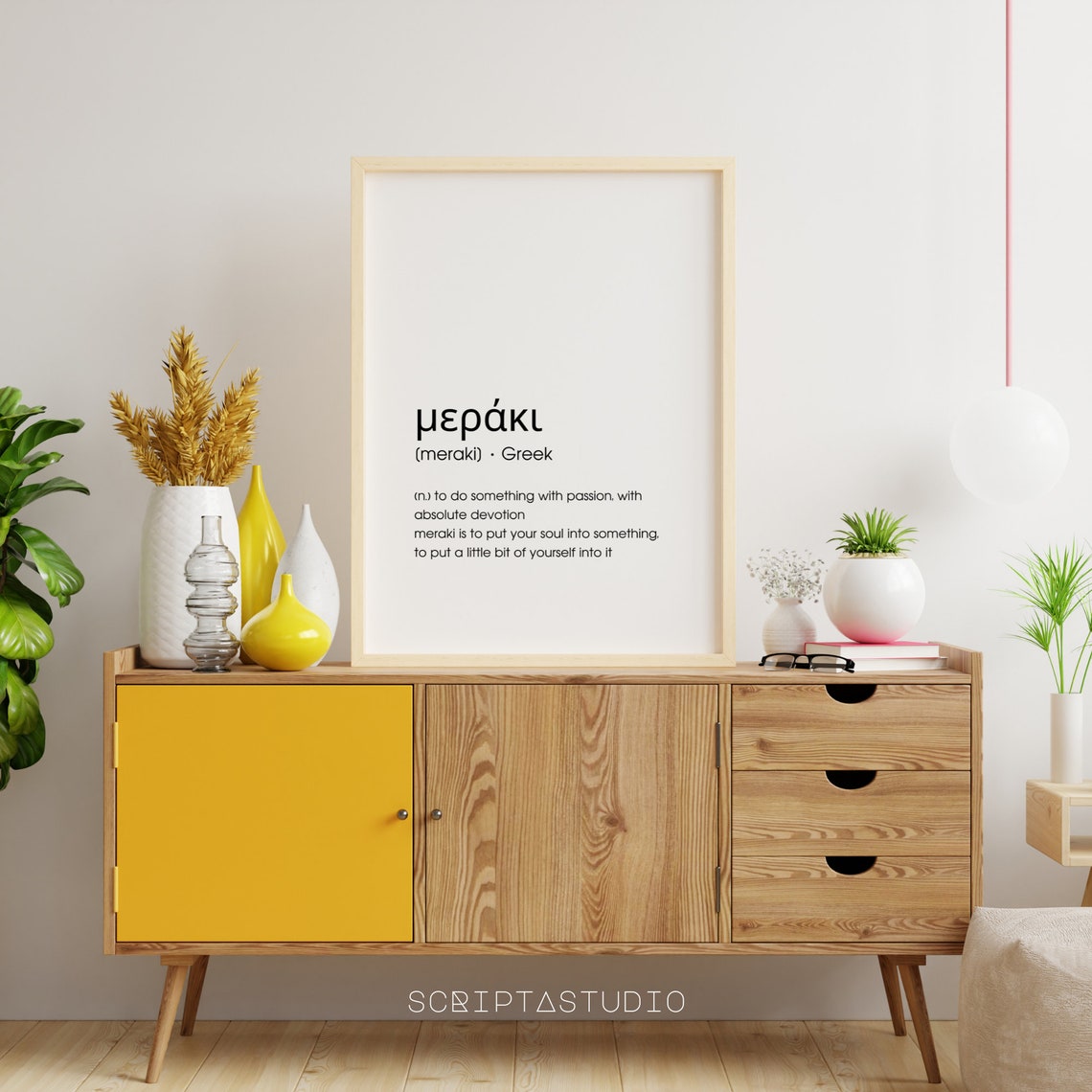 Meraki Greek Quote Print Soul Passion Poster Art Definition | Etsy