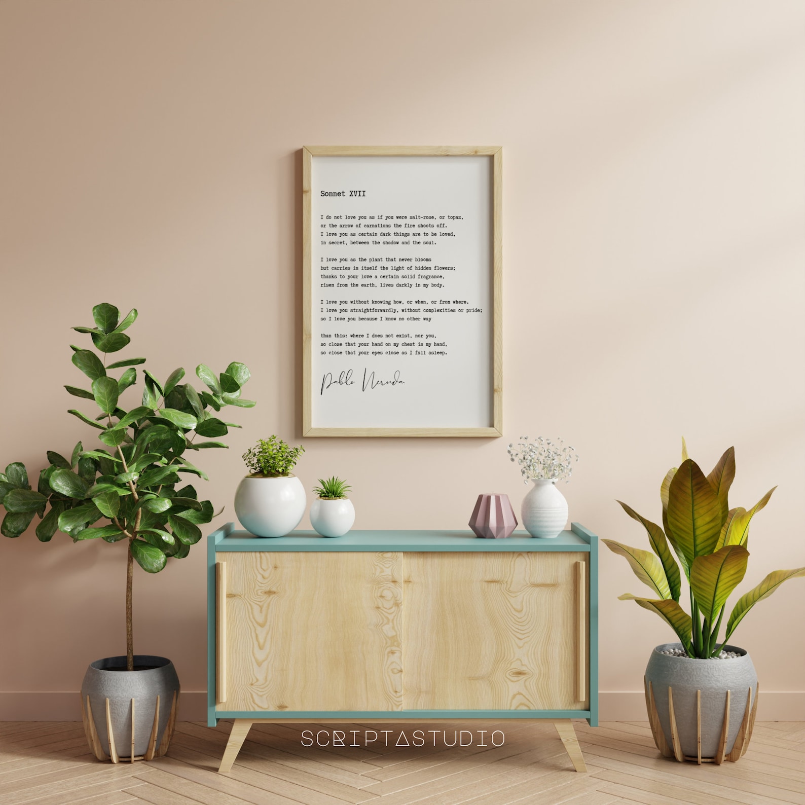 Pablo Neruda Poem 100 Love Sonnets Sonnet XVII Love Poem | Etsy