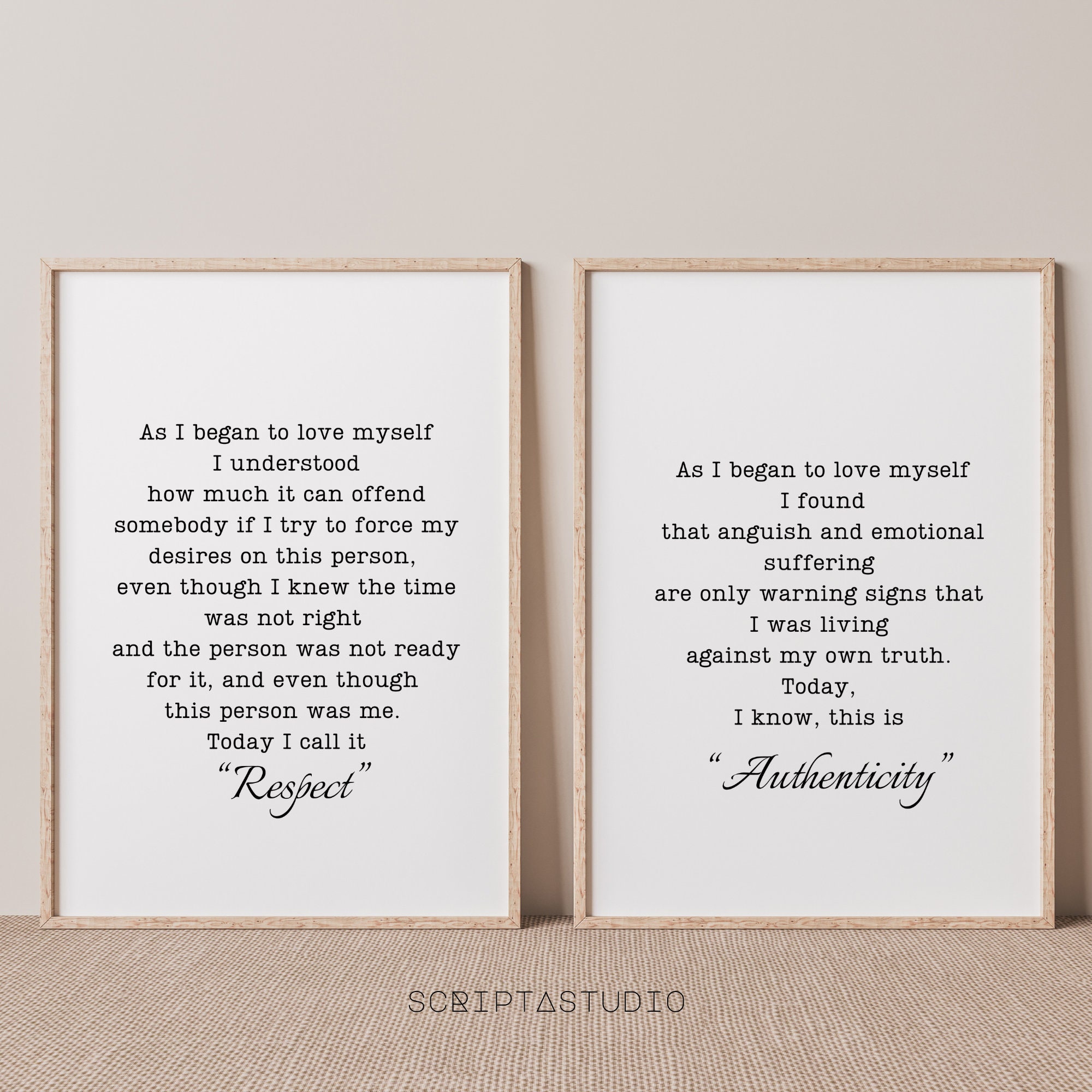 Set 10 Life Poem Print Charlie Chaplin Quote as I Began to | Etsy
