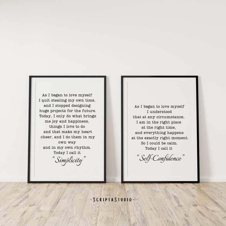 Set 10 Life Poem Print Charlie Chaplin Quote As I Began To | Etsy