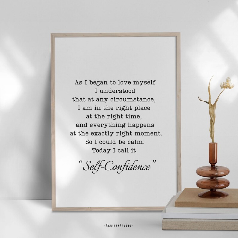 As i began to love my self Poem Print Self-Confidence 4 | Etsy