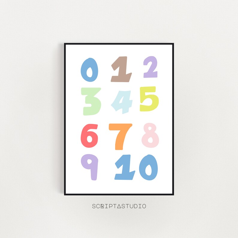 Educational Set of 6 Greek Prints, Alphabet, Numbers, Shapes, Months ...