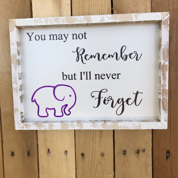 You May Not Remember but I Will Never Forget - Etsy