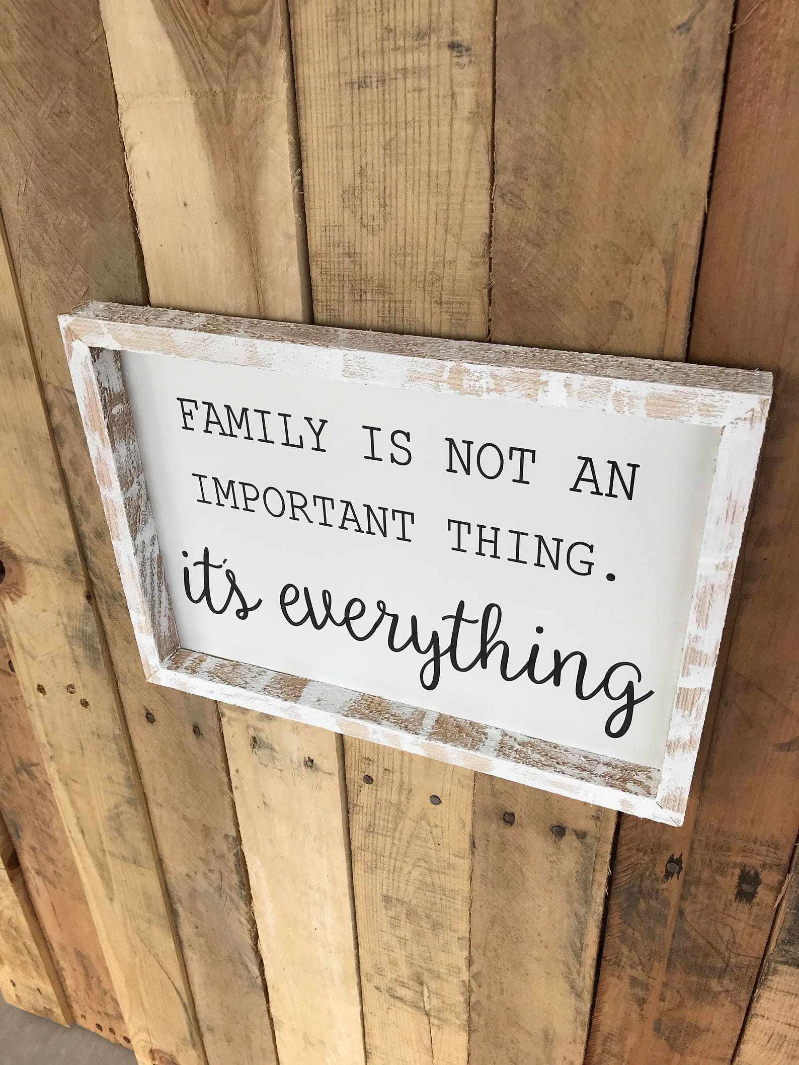 Family is Not an Important Thing. Its Everything Sign Wall - Etsy UK