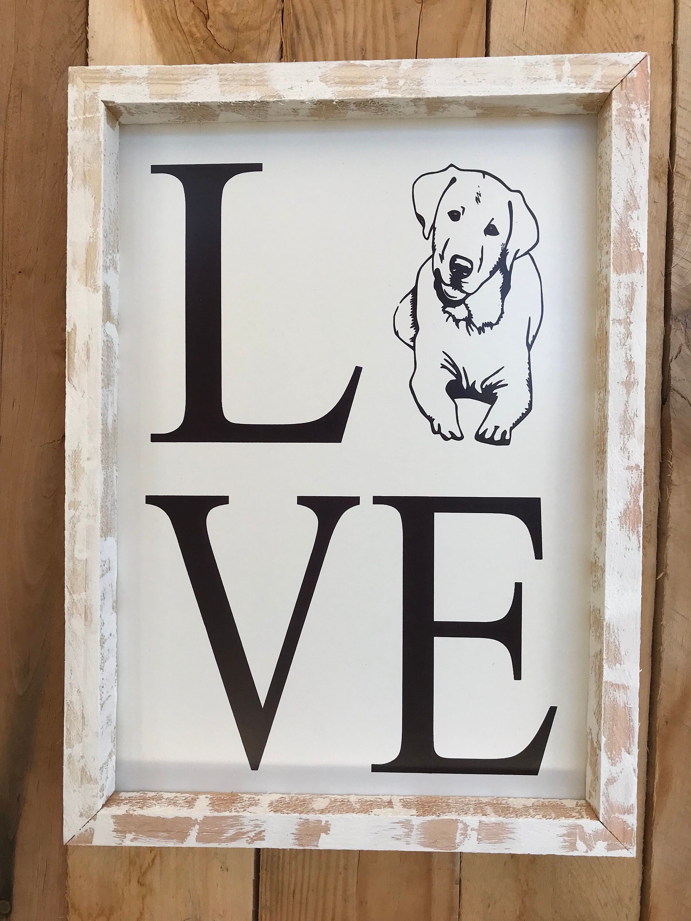 Dog Love Sign Labrador Wood Sign Wall Decor Wooden Sign | Etsy