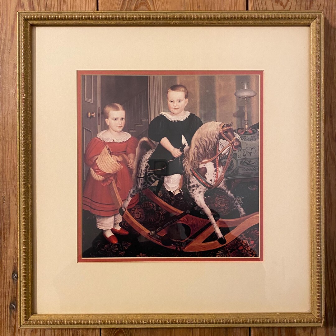 The Hobby Horse 19c American Folk Art Framed by Robert Peckham Vintage ...