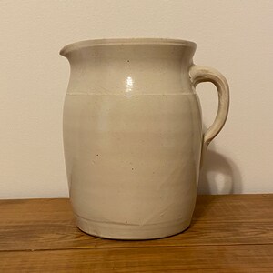 Primitive Clay Pitcher Rustic Large Beige Barn Find - Etsy