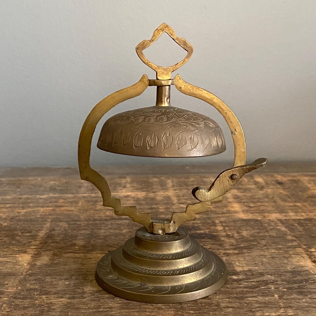 Brass Desk Bell Check in Bell Service Bell Hotel Bell - Beautiful ...