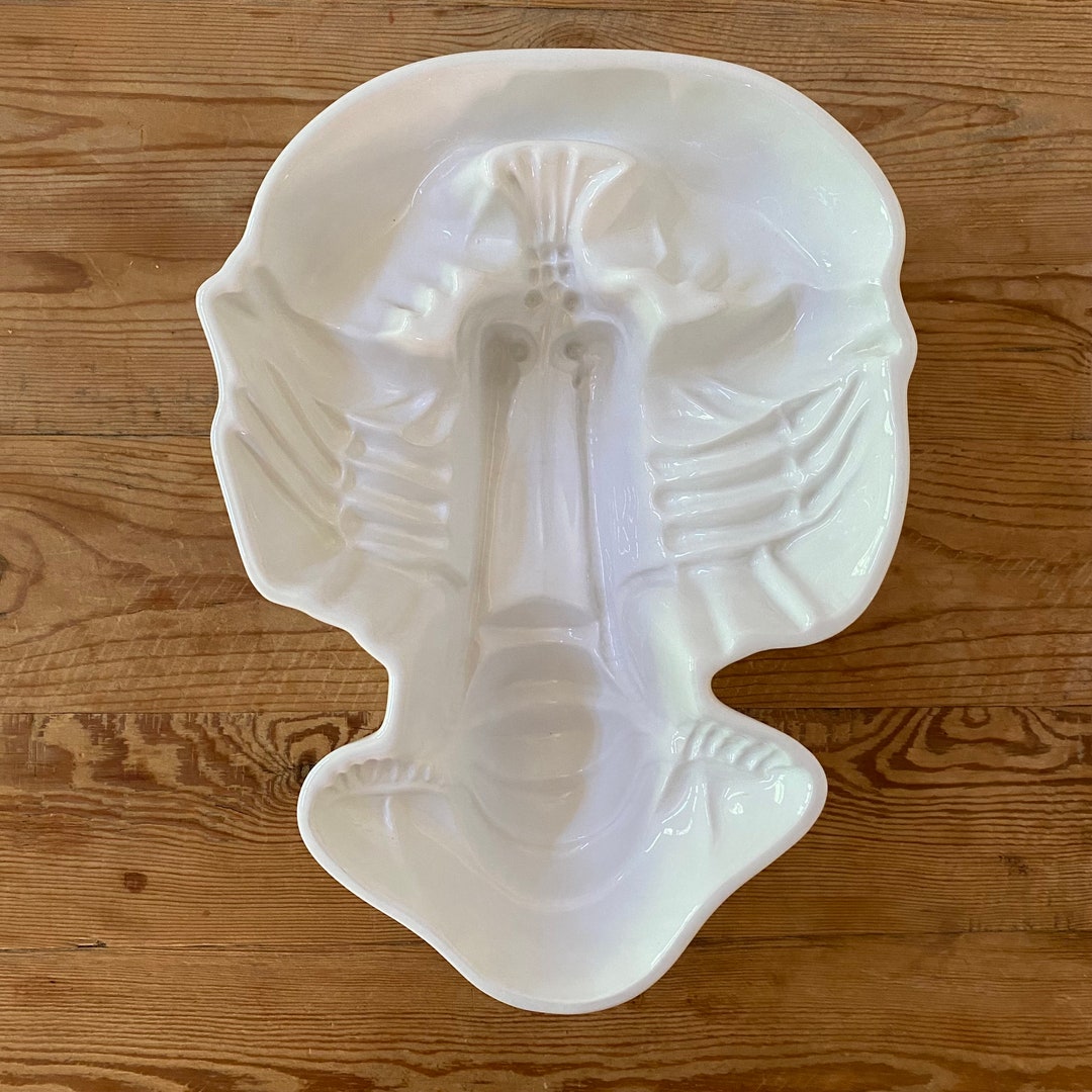 Lobster Mold White Ironstone Ceramic Large Jello Aspic Mold or Lobster ...
