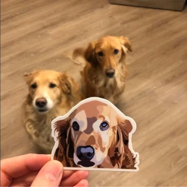 Golden Retriever Sticker - Etsy