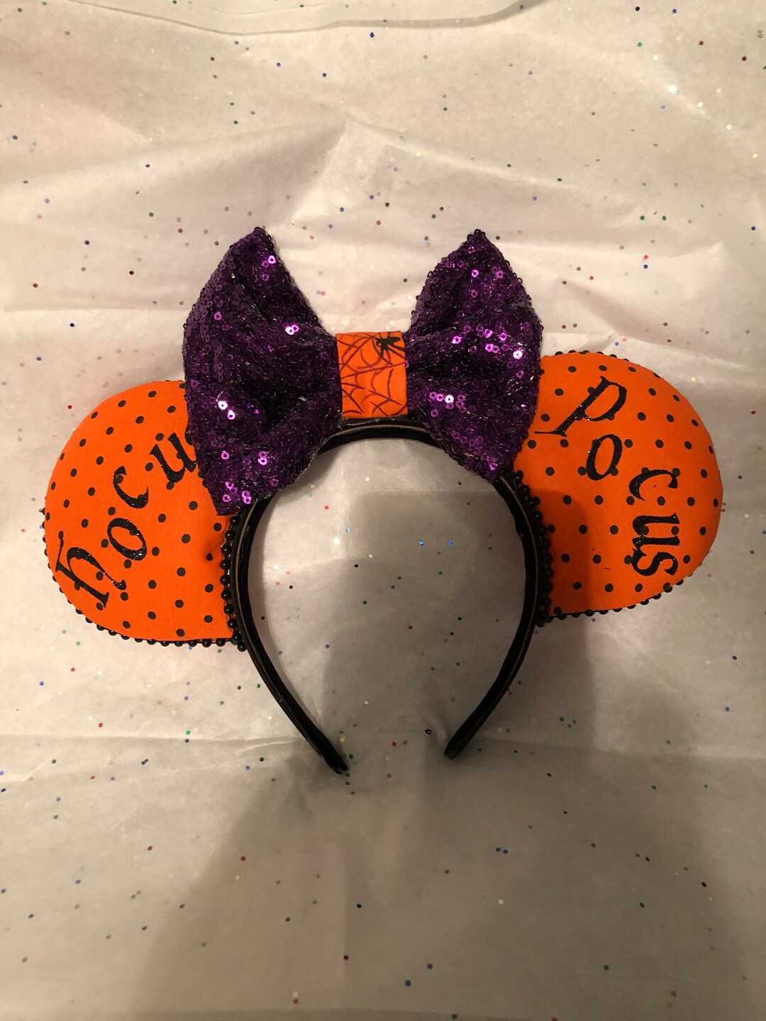 Hocus Pocus Halloween Mickey Ears With Sequin Bow, Ready to Ship ...