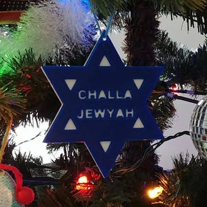 Jewish Christmas Tree Ornament Decoration Challajewyah / 3D Printed - Etsy