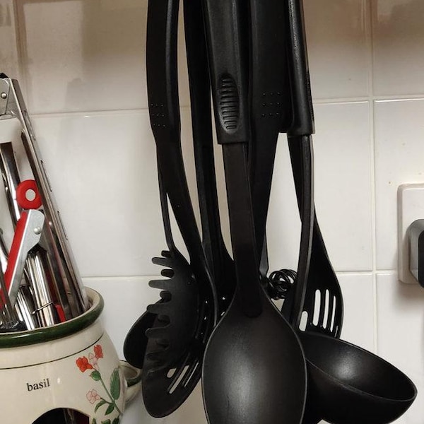 Red Utensil Holder - Etsy