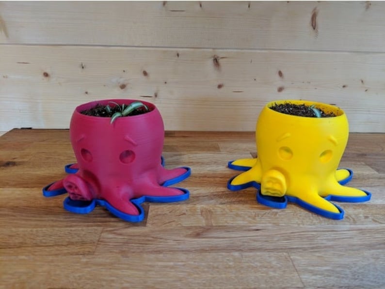 Octopus Planter / succulent / cactus pot / small planter / | Etsy