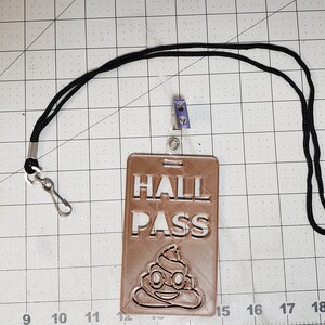 Hall Pass / Bathroom Pass / Gift for Teacher / Back to School / Poop ...