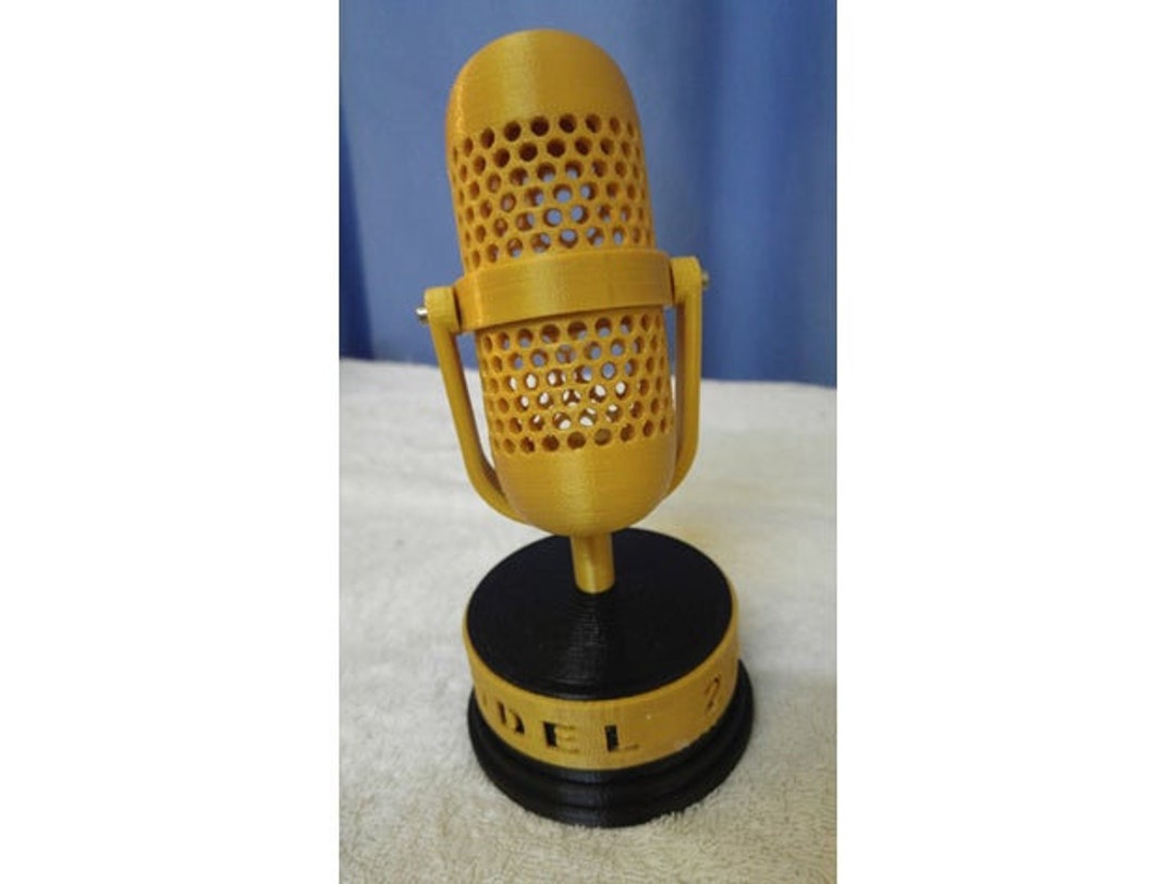 Personalized Microphone Trophy: 3D Printed Award, Custom Engraving - Etsy