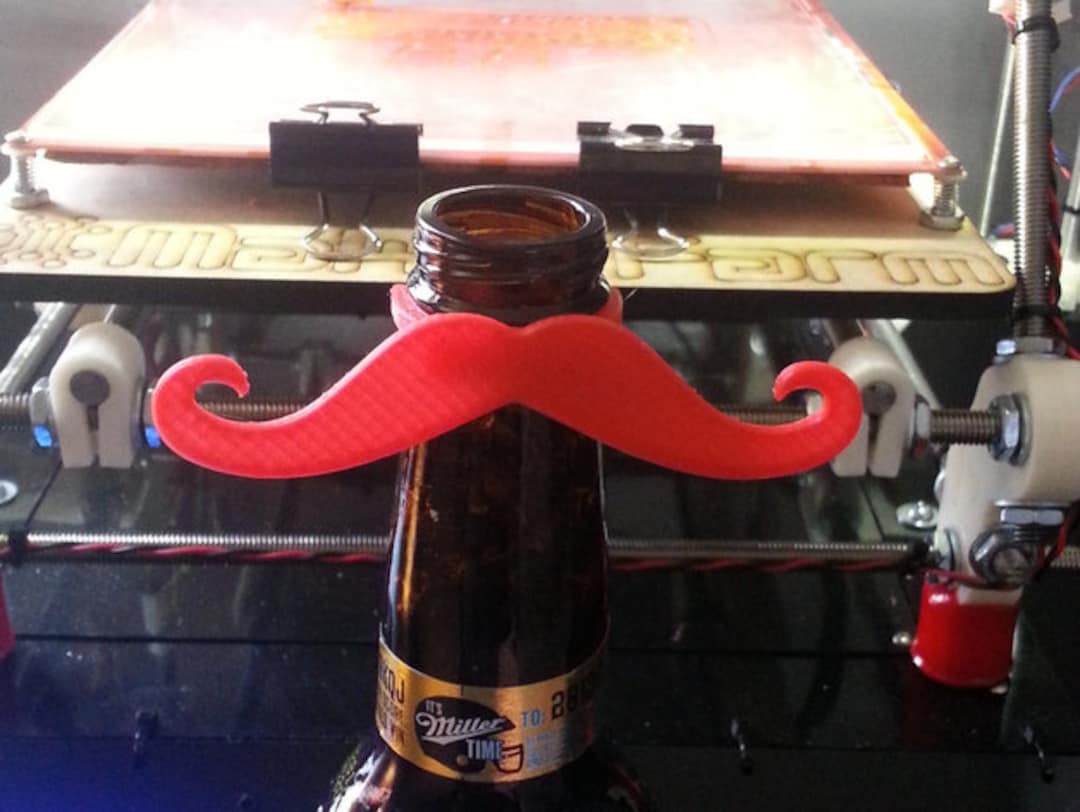 Bottle Mustache / Beer Bottle Charm / Borat / Hombre / Handlebar ...