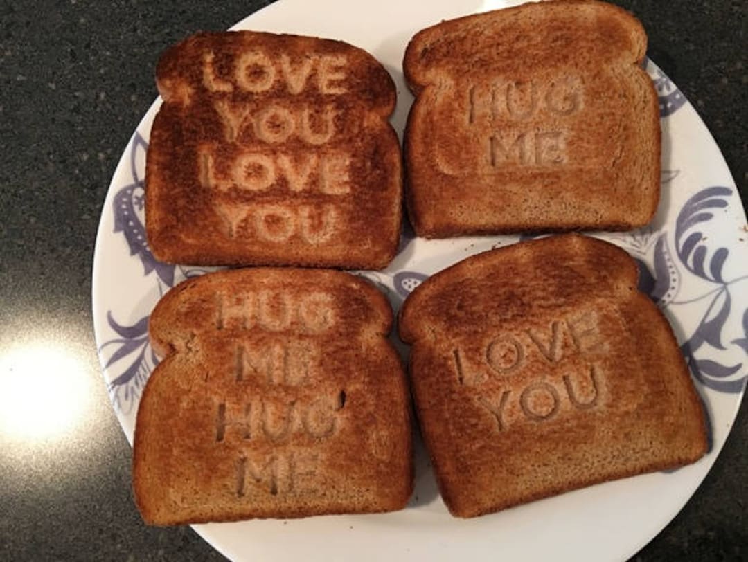 Conversation Hearts Toast Stamps / Valentines Day Toast Stamp / Mother ...