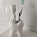 Tooth Shaped Cup / Toothpaste / Toothbrush / Dental / Bathroom / Holder ...