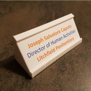 Desk Name Tag Holder / Desk Business Card Holder / Desktop Name Tag ...