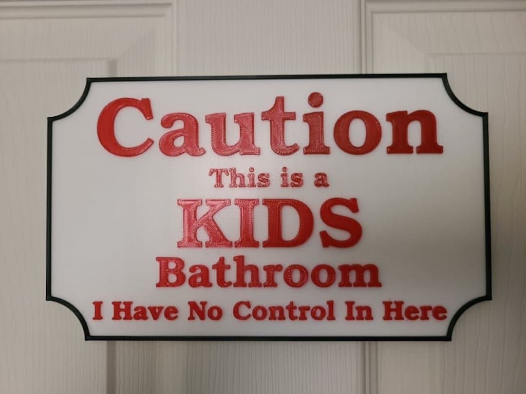 Funny Kids Bathroom Warning Sign / Childrens Toilet / Mom Life / Mom - Etsy
