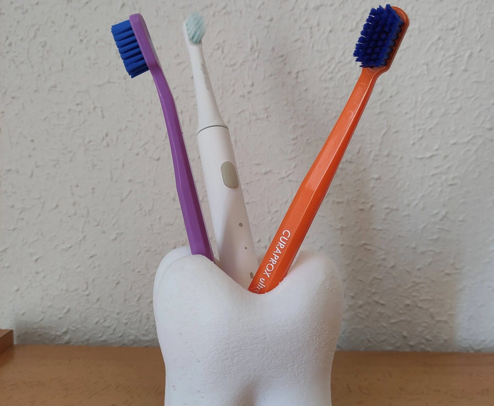 Tooth shaped cup / toothpaste / toothbrush / dental / bathroom | Etsy