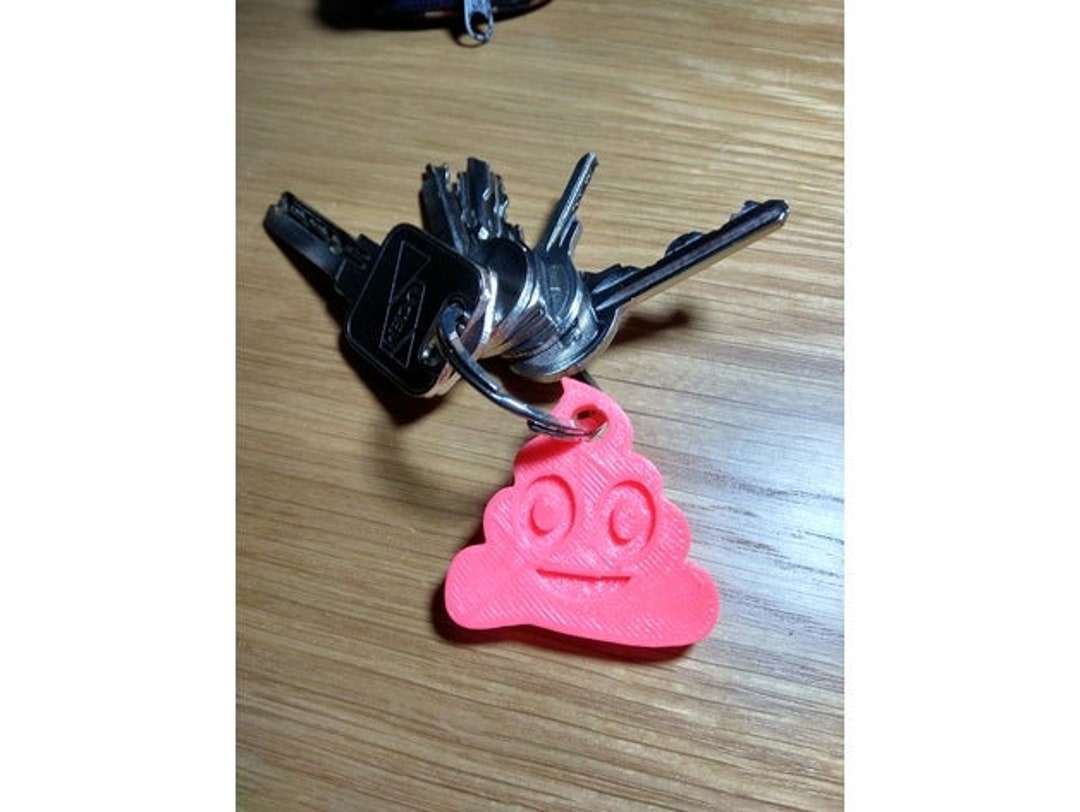 Poop Emoji Keychain Backpack Clip / Smiling Poop Emoji / 3D Printed ...