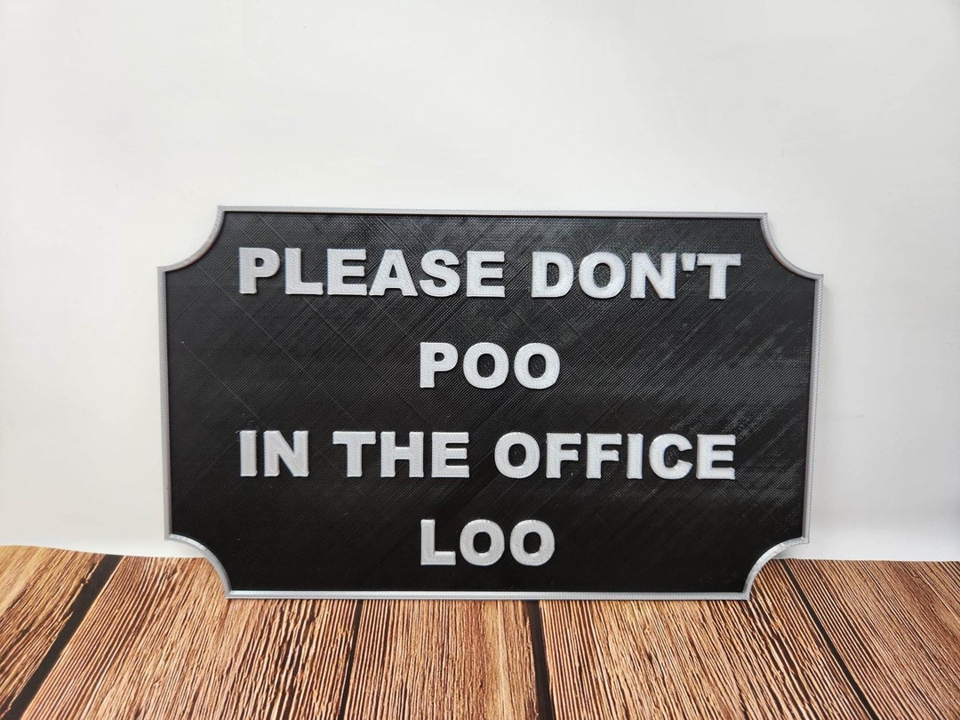 Please Don't Poo in the Loo Sign / Funny / Joke / Bathroom - Etsy