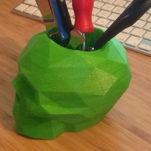 Skull Pen Holder / Makeup Brush Holder / Human Skull / Skull Replica ...