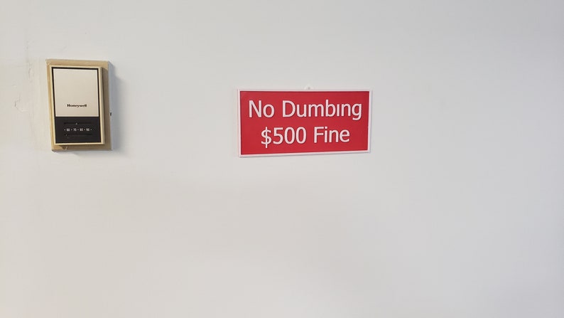 No Dumbing Sign / Funny Office Sign / Coworker / Gift for Coworker ...