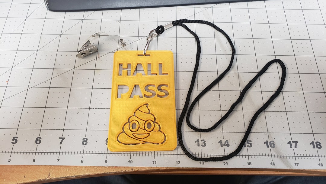 Hall Pass / Bathroom Pass / Gift for Teacher / Back to School / Poop ...