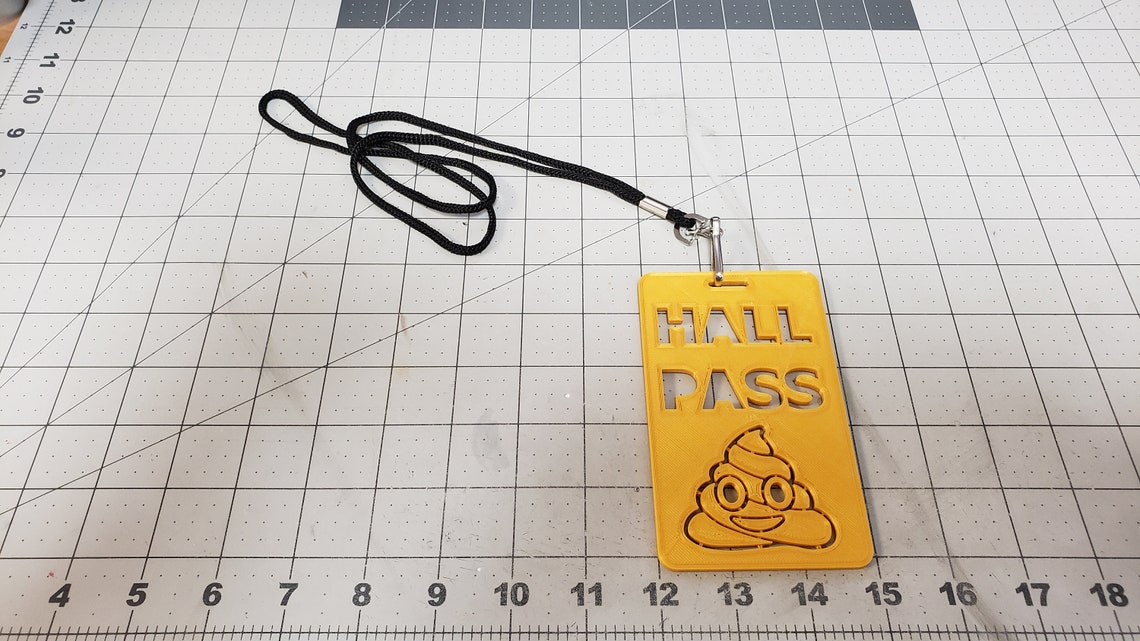 Hall Pass / Bathroom Pass / Gift for Teacher / Back to School / Poop ...