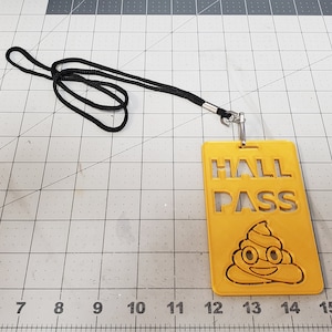 Hall Pass / Bathroom Pass / Gift for Teacher / Back to School / Poop ...
