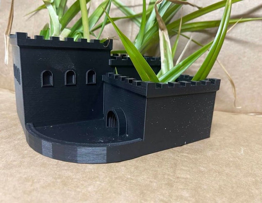 Medieval Castle Planter Pot, With Drainage Pool - Etsy