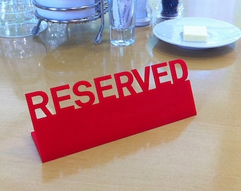 Restaurant Reserved Table Signs, Reserved Signs for Wedding Ceremony ...