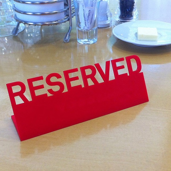 Metal Reserved Sign Table - Etsy