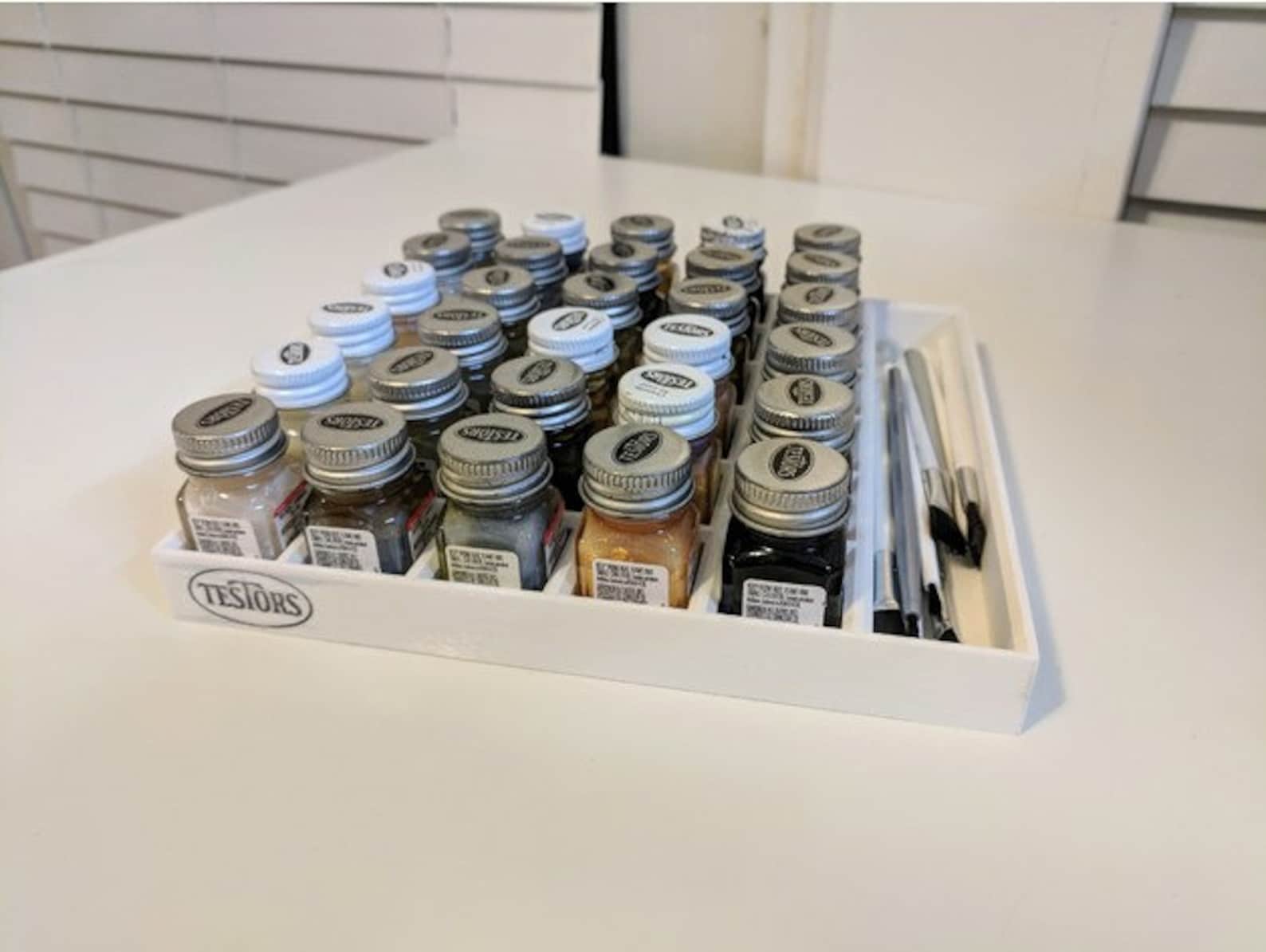 Testors Bottle Paint and Brush Tray Holder / 3D Printed - Etsy